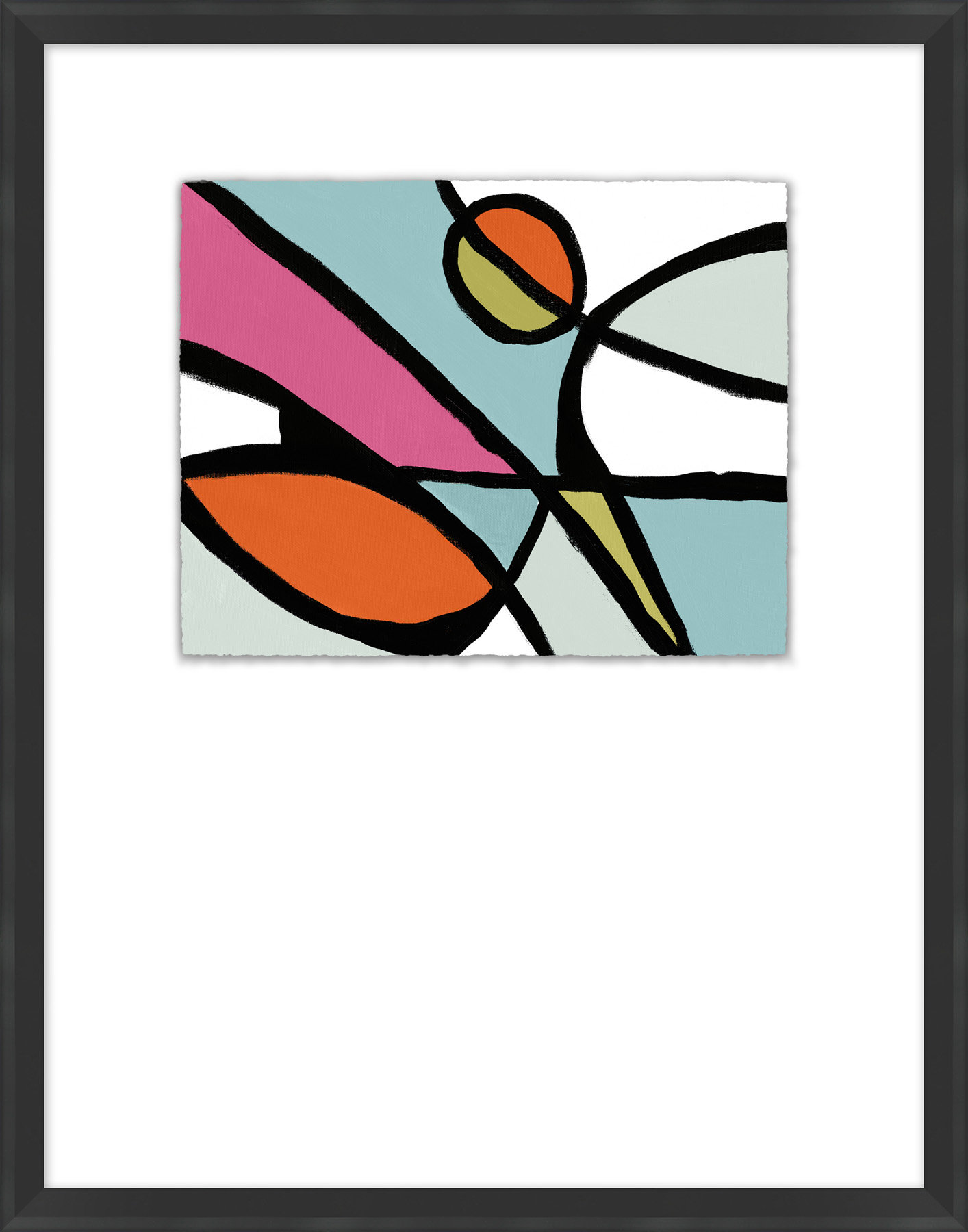 Wendover Art Group Loops and Layers 1 by Christopher Kennedy - Picture Frame Painting on Paper ...